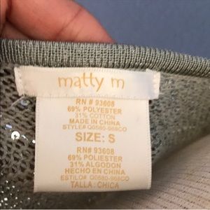 Matty M | Tops | Matty M Green Sparkle Tank | Poshmark
